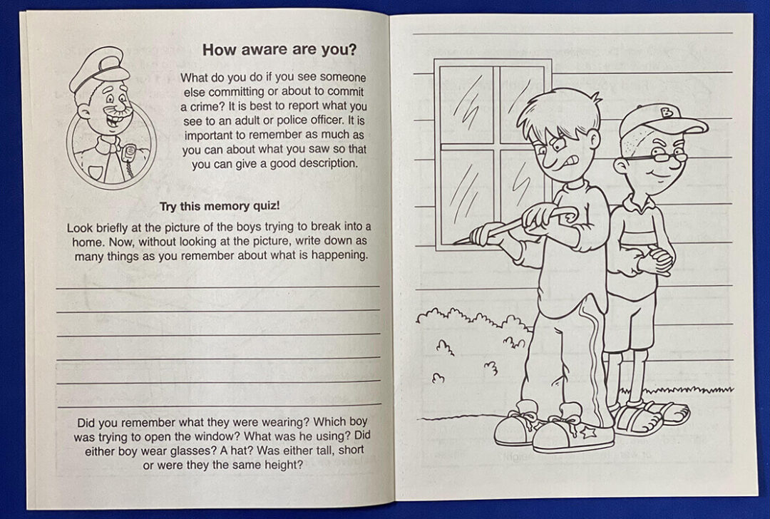 Crime Prevention Coloring And Activity Book - Customizable | NIMCO, Inc.