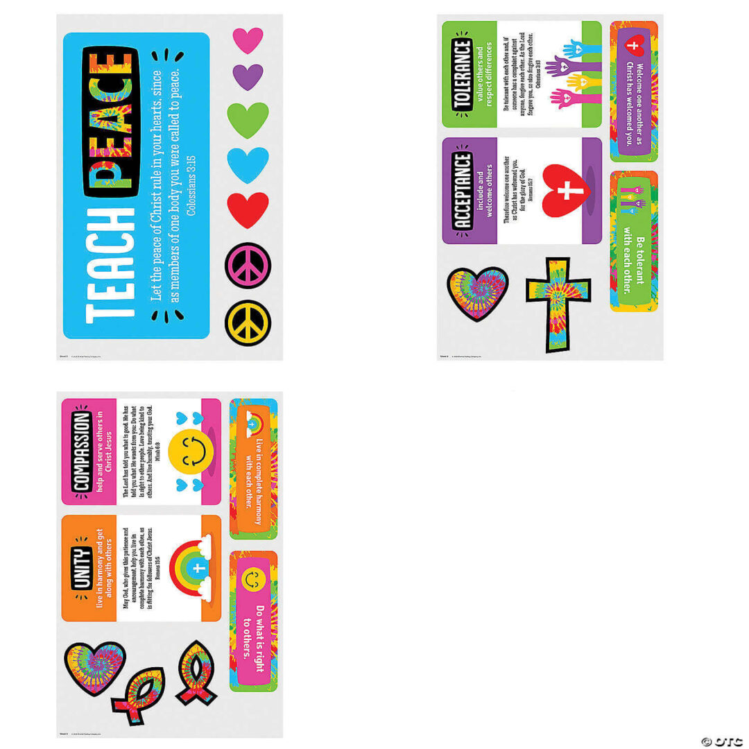 Tie-Dye Teach Peace Classroom Decorating Set of 3 | Buy a Tie-Dye Teach ...